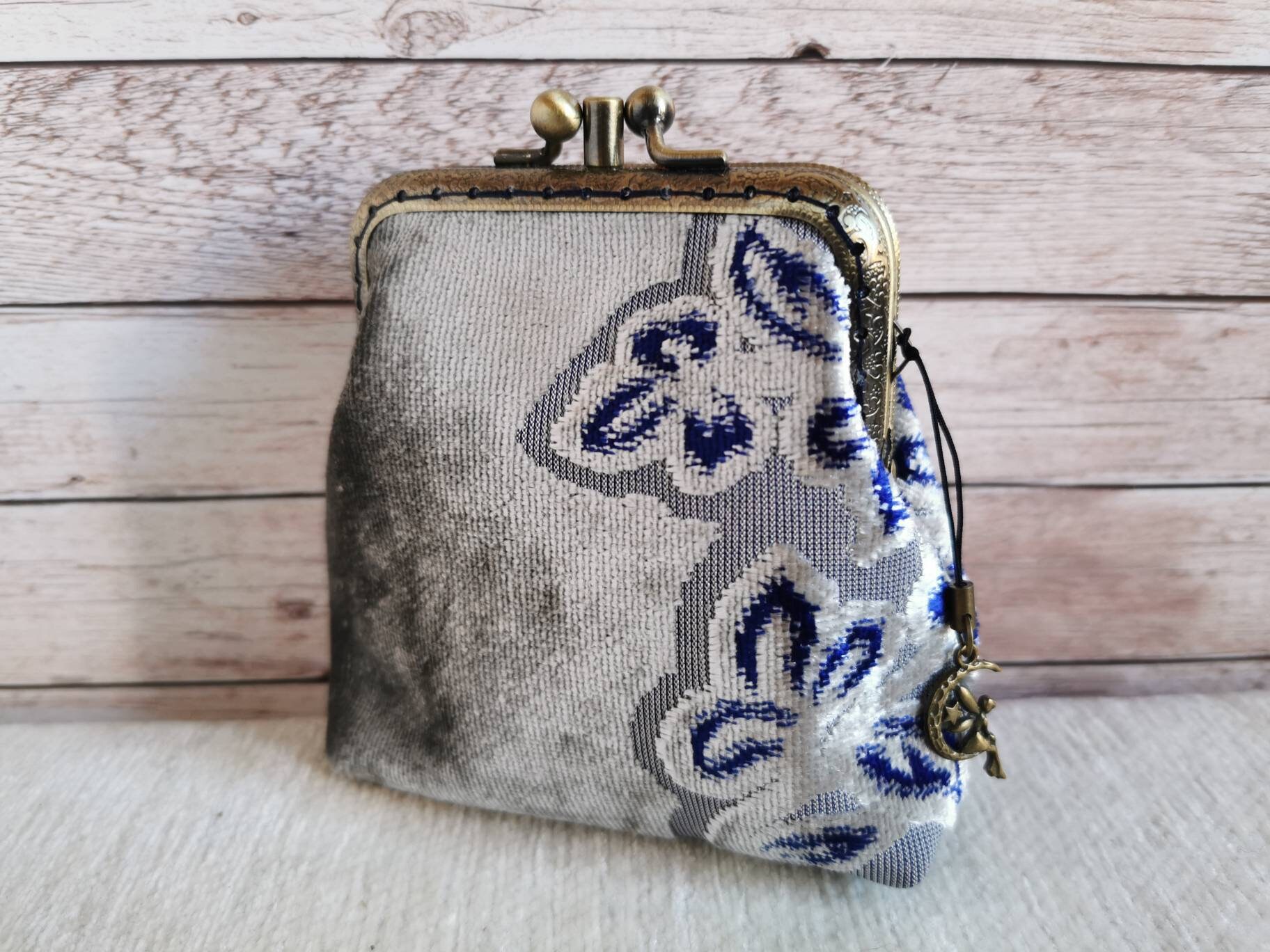 Coin Purse, Vintage Style Double Kiss Lock Coin Purse, Double Pockets ...
