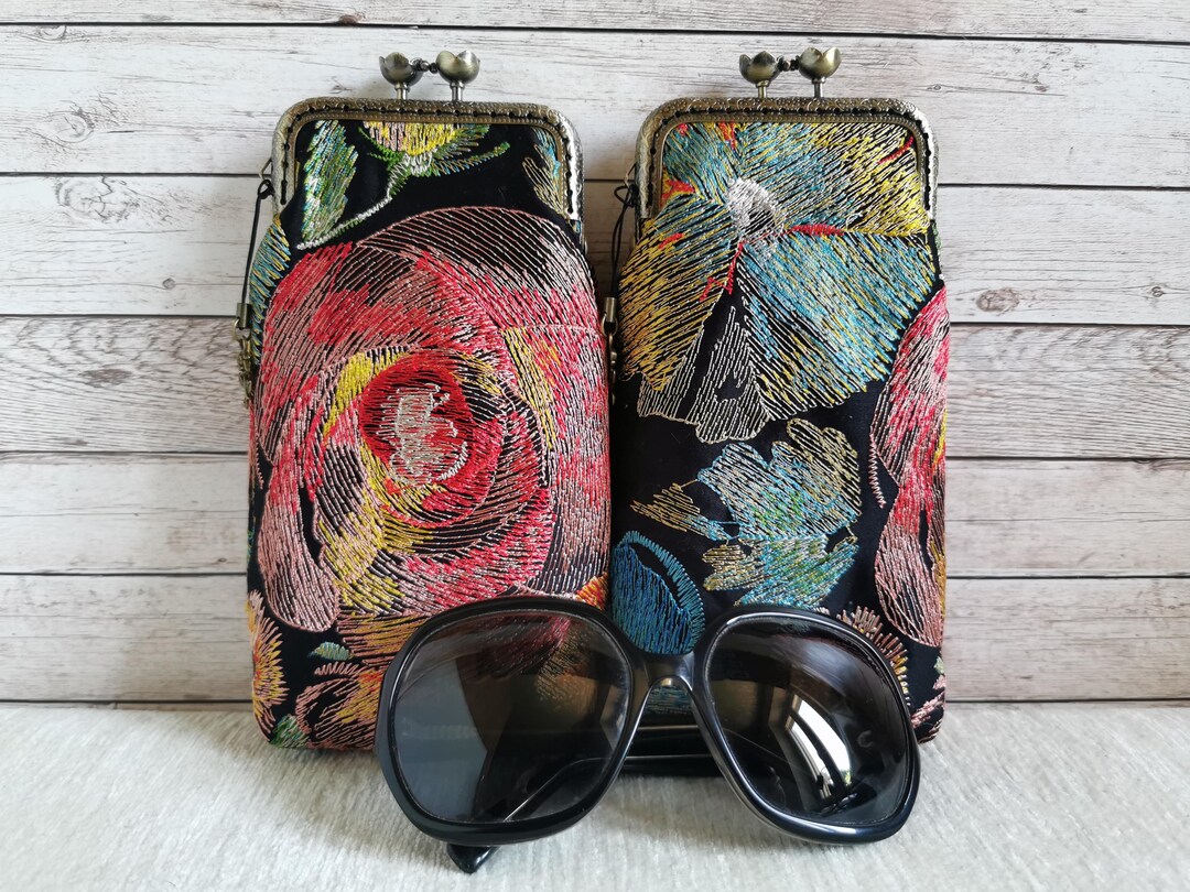 Eyeglass Case, Sunglass Case, Kiss Clasp Eyeglasses Case, Kiss Lock ...