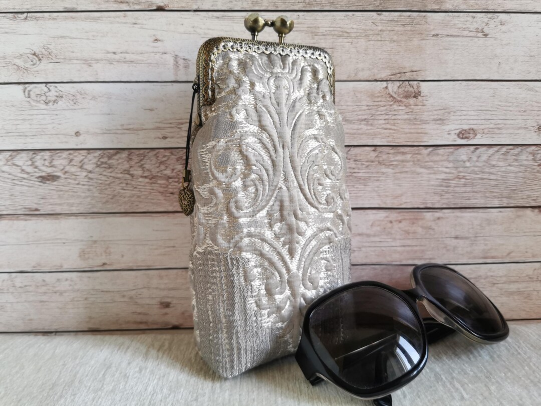 Eyeglasses Case, Fabric Eyeglass Pouch, Handmade Sunglass Wallet, Kiss ...