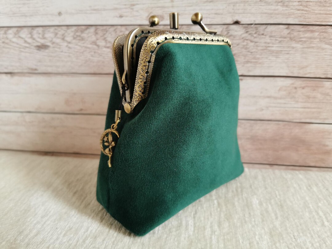Double Kiss Lock Coin Purse, Vintage Style Coin Purse, Double Pockets ...