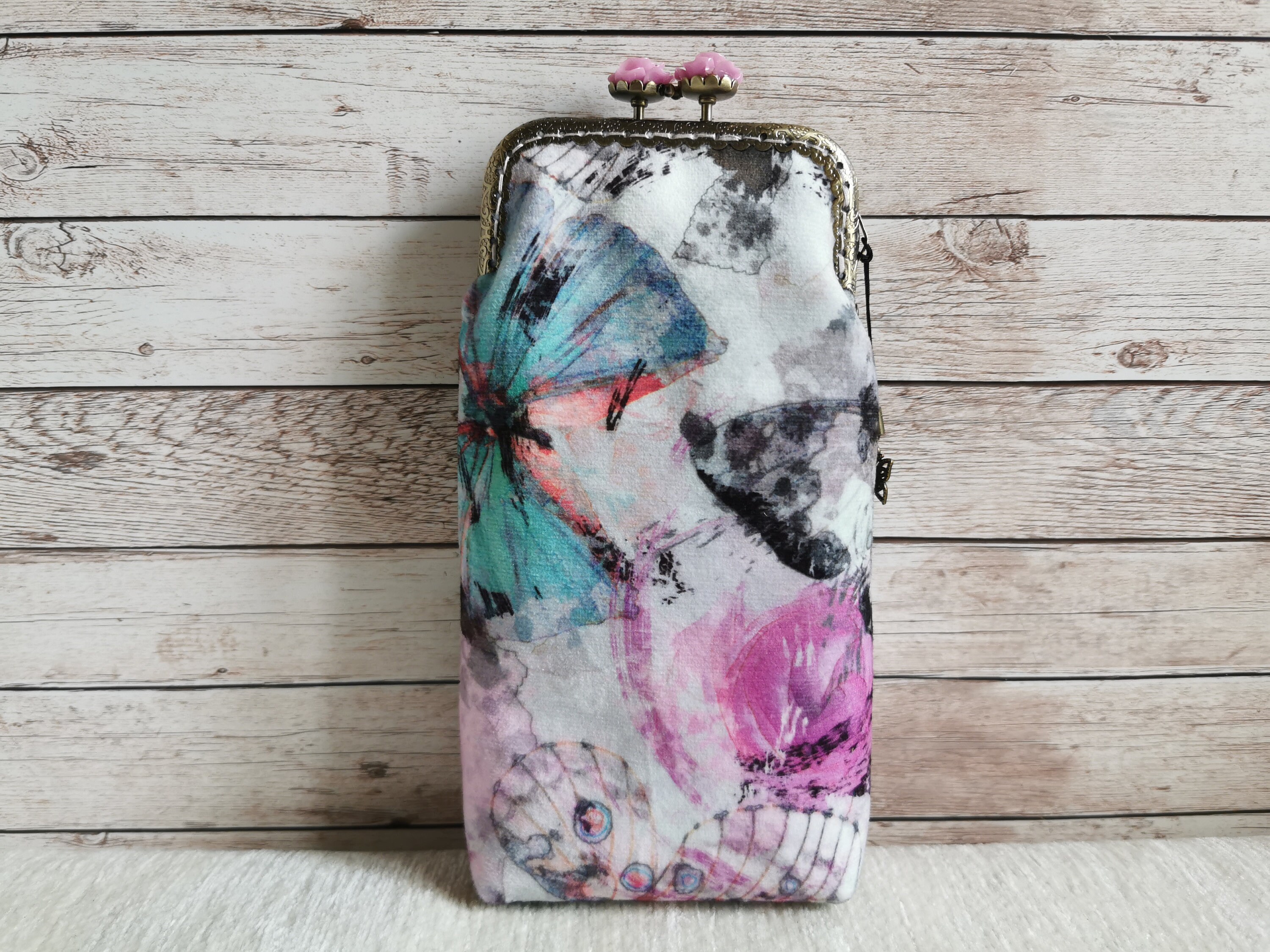 Eyeglass Case Kiss Lock Sunglass Case Fabric Vintage Style - Etsy
