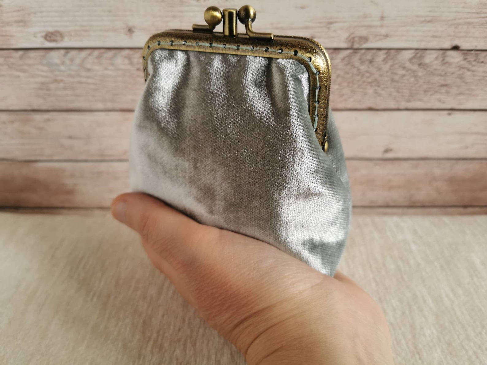 Double Kiss Lock Coin Purse, Vintage Style Wallet, Double Pockets Coin ...