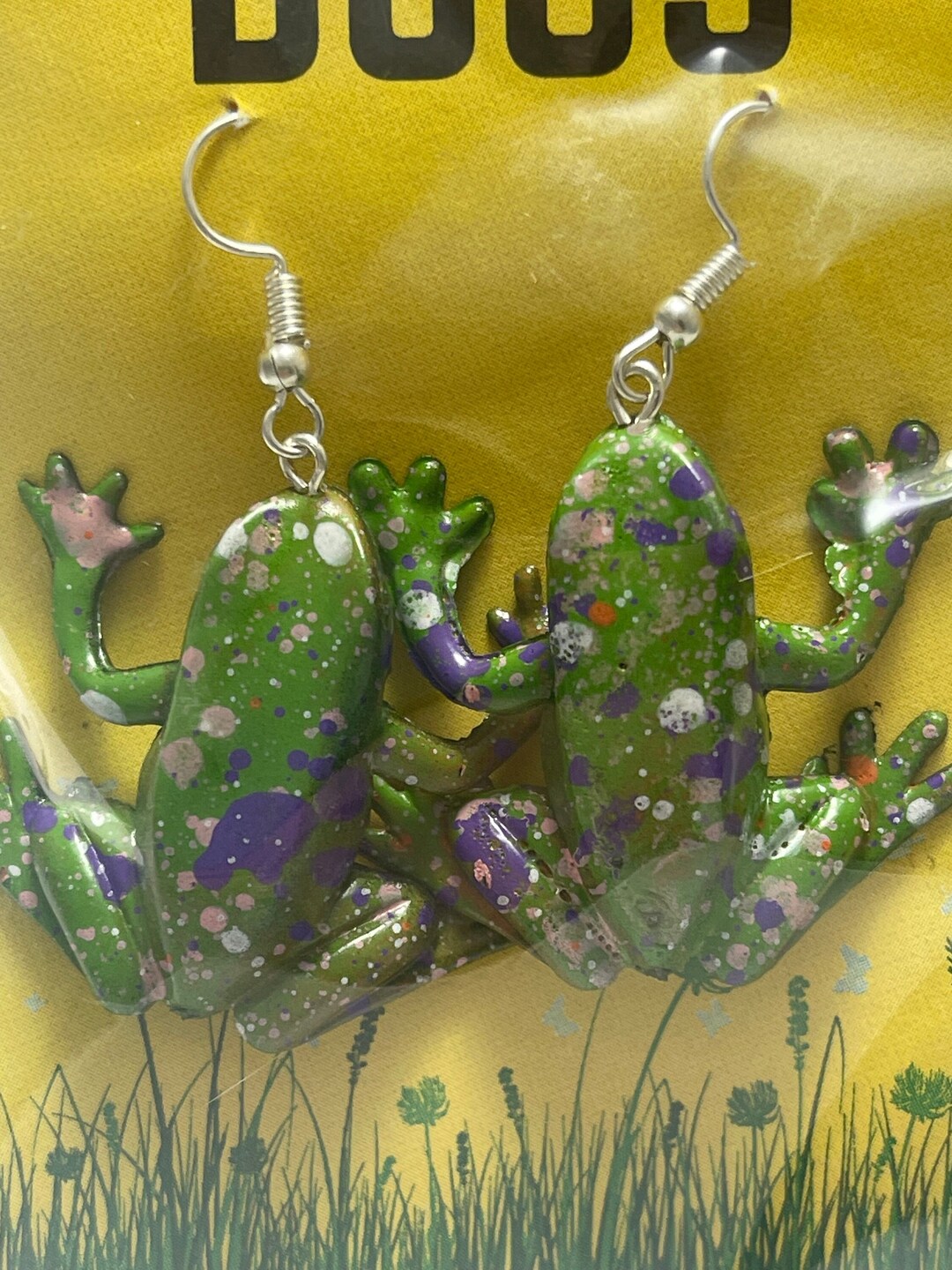Frog Earrings, Frog Jewellery, Frog, Amphibian Jewellery, Dangle ...