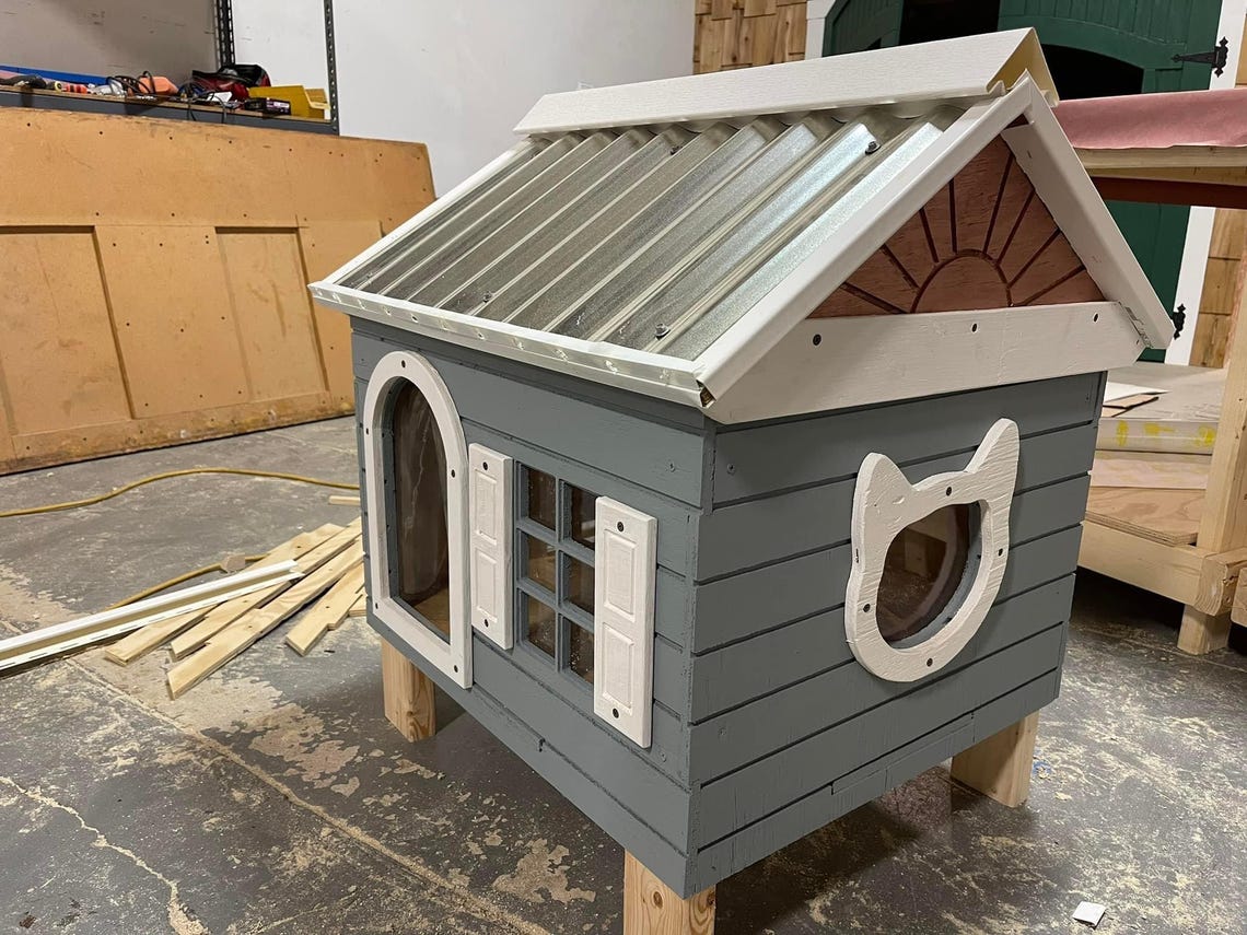 Kritter Kribs Cat House — Flat-packed - Etsy