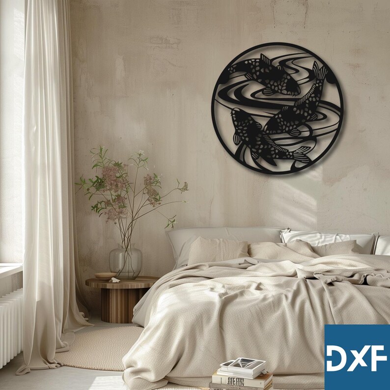 Flowing Koi | DXF, SVG Files for Laser Cutting (digital Download) - Etsy UK