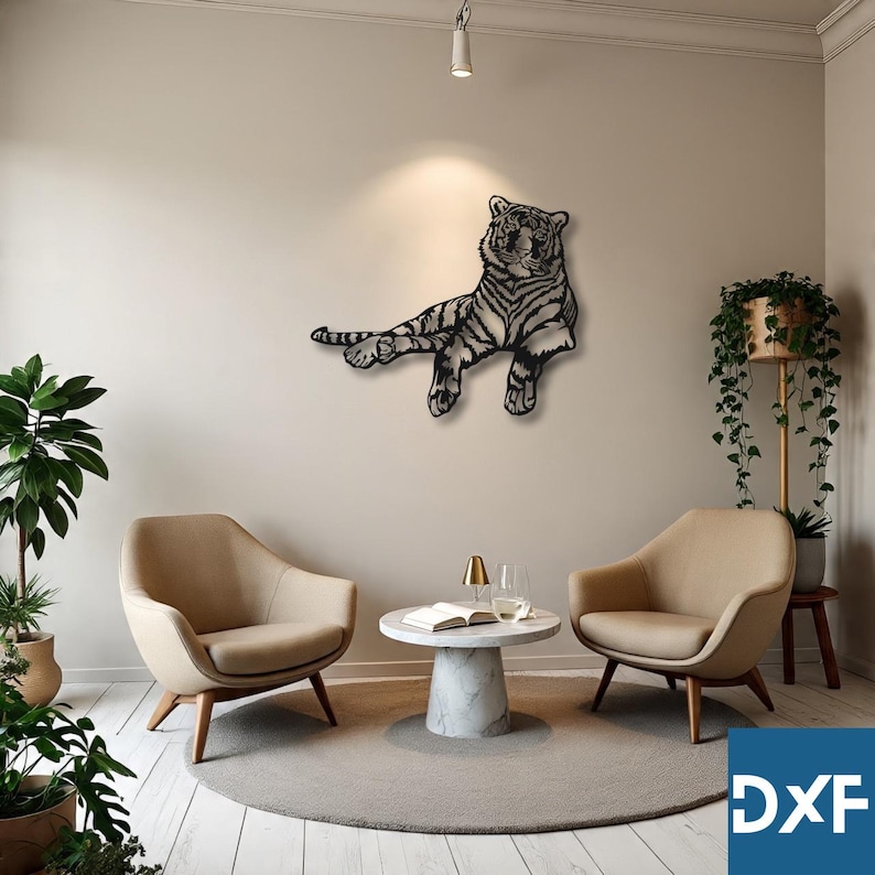 Tiger Rest | DXF, SVG Files for Laser Cutting (digital Download) - Etsy ...