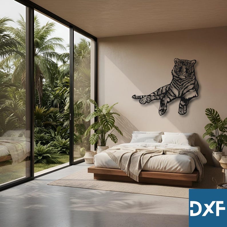 Tiger Rest | DXF, SVG Files for Laser Cutting (digital Download) - Etsy ...
