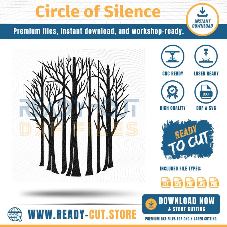 Circle of Silence | DXF, SVG Files for Laser Cutting (digital Download ...