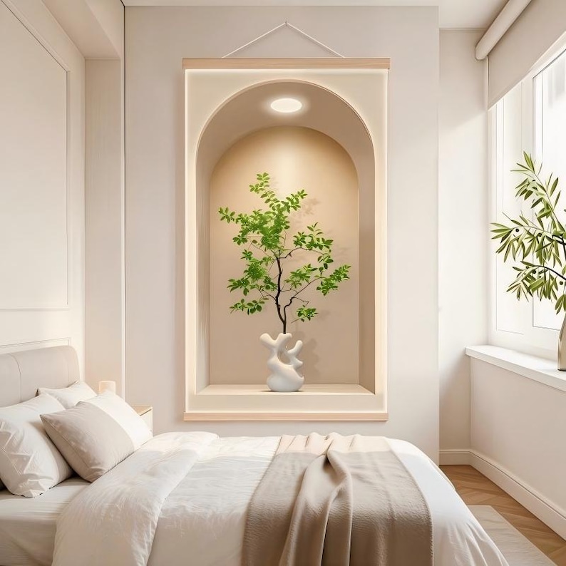 Solid Wood Wall Art, Koi Fish, Bonsai Tree, Landscape Painting ...