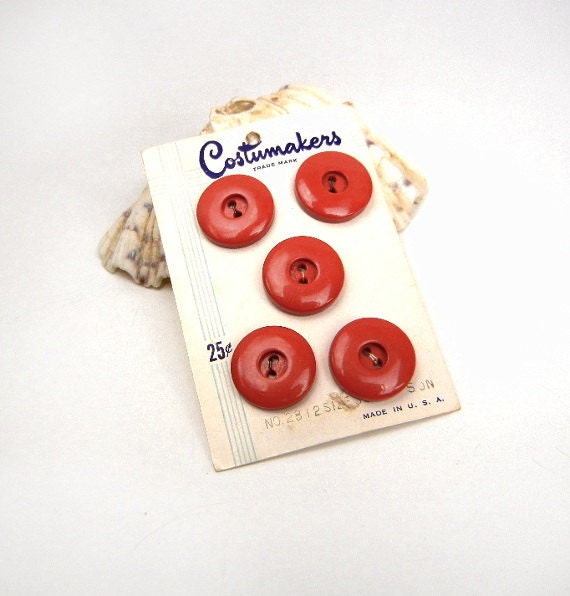 Memorabilia Collectibles 1950s Red plastic buttons etna.com.pe
