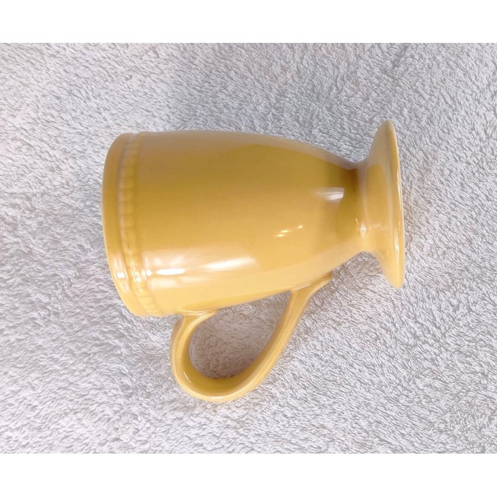 Yellow Coffee Mug Cup Ceramic Glossy Classic Breakfast Cottage Cozy Tea ...