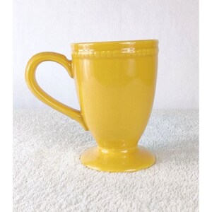 Yellow Coffee Mug Cup Ceramic Glossy Classic Breakfast Cottage Cozy Tea ...