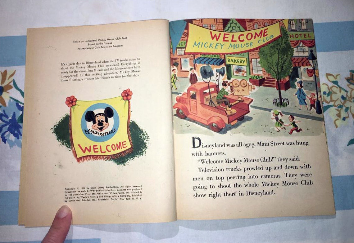 Mickey Mouse and the Missing Mouseketeers, 1956 Little Golden Book - Etsy