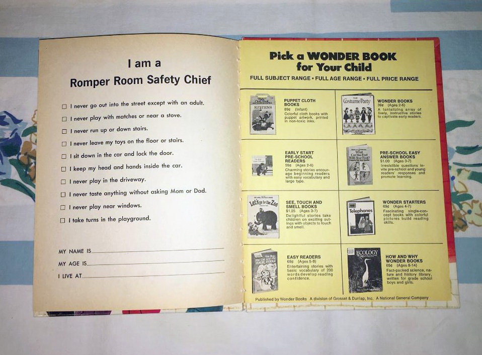 The Romper Room Safety Book, 1965 Wonder Book - Etsy