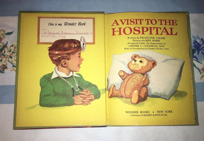 A Visit to the Hospital, 1958 Wonder Book - Etsy