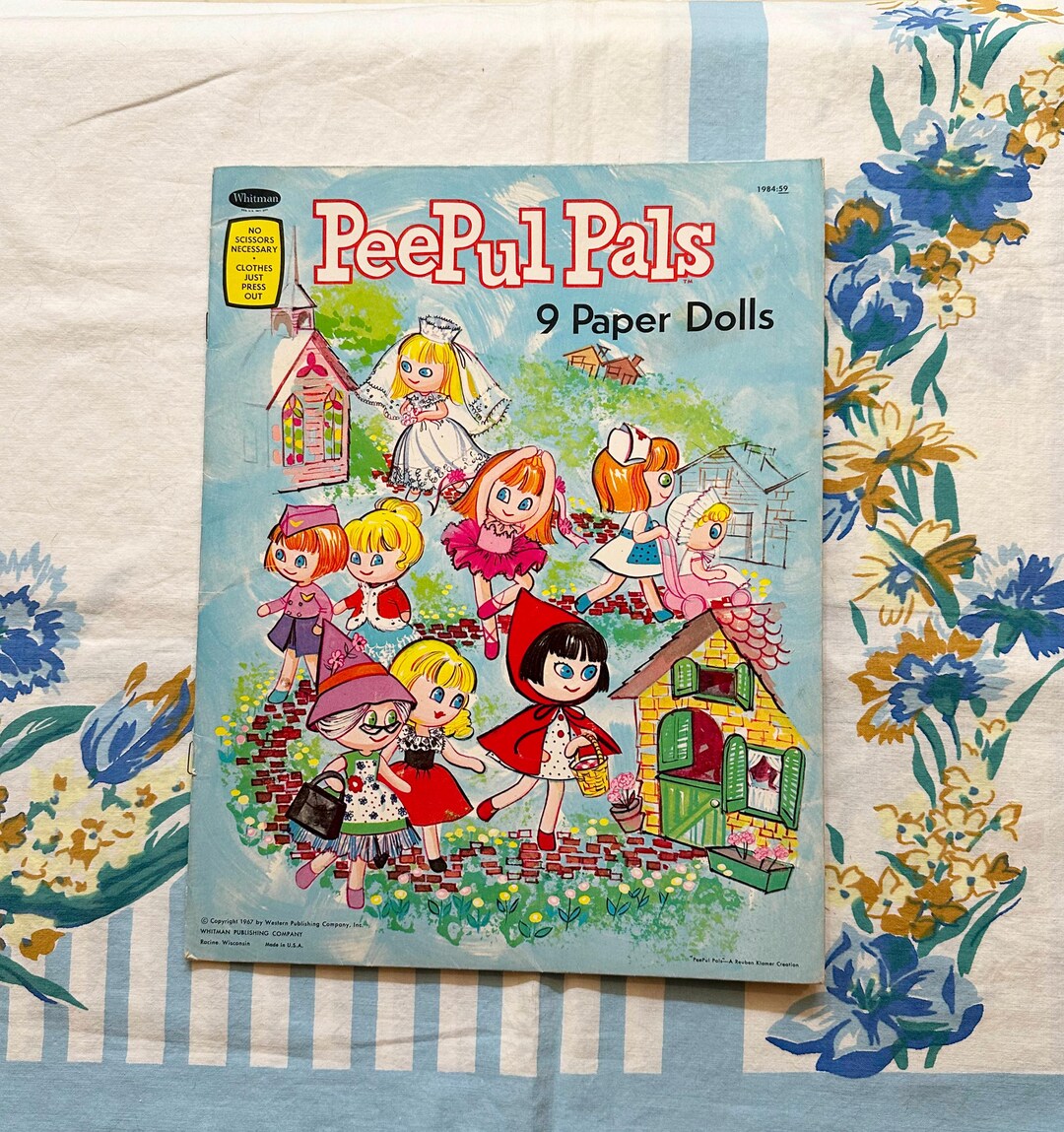 Peepul Pals Paper Dolls, Peepul Pals Cut-out Dolls, Whitman, 1967- Used ...