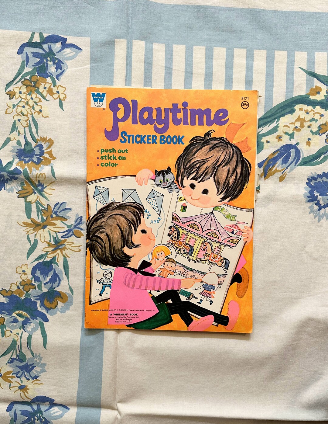 Sticker Book, Playtime Sticker Book, Whitman, 1970 - Etsy