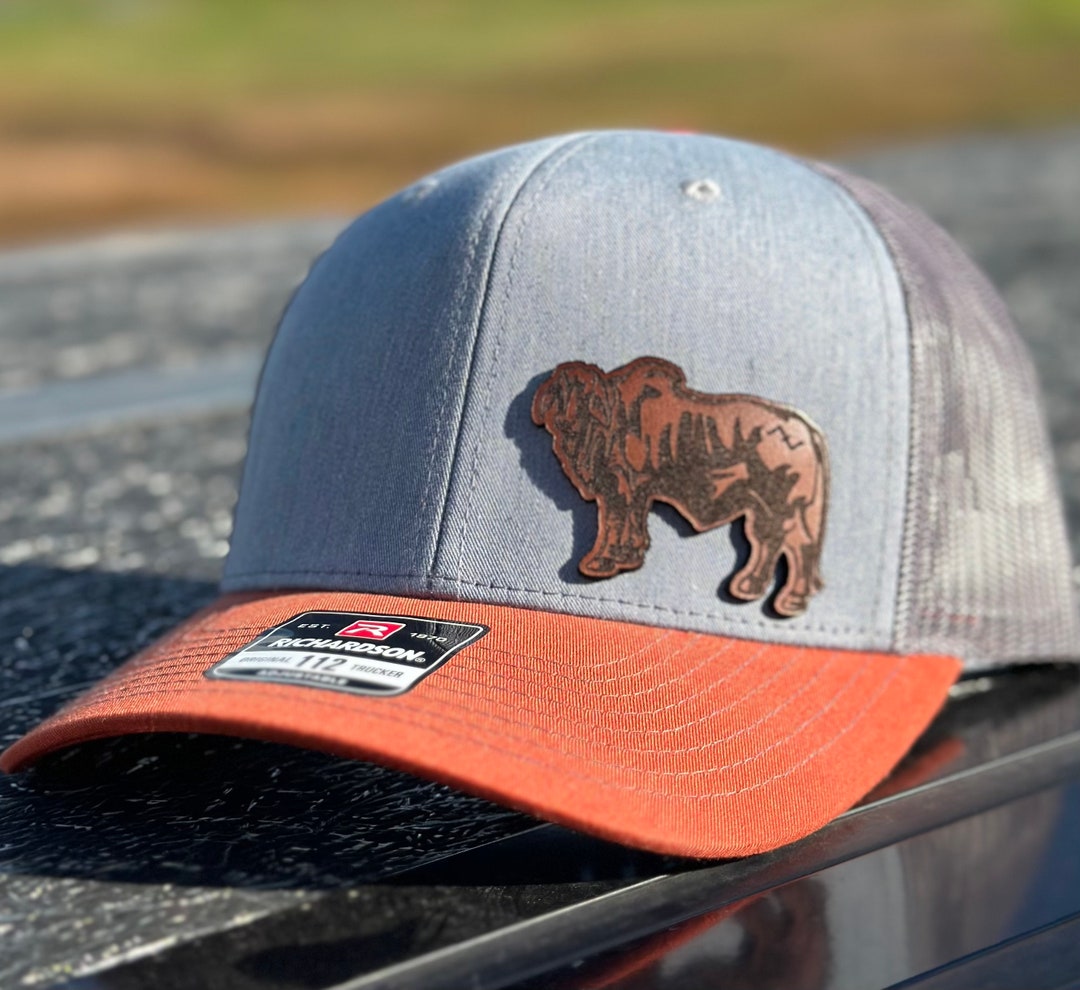 Custom Brand Brahma Leather Patch Cap - Etsy