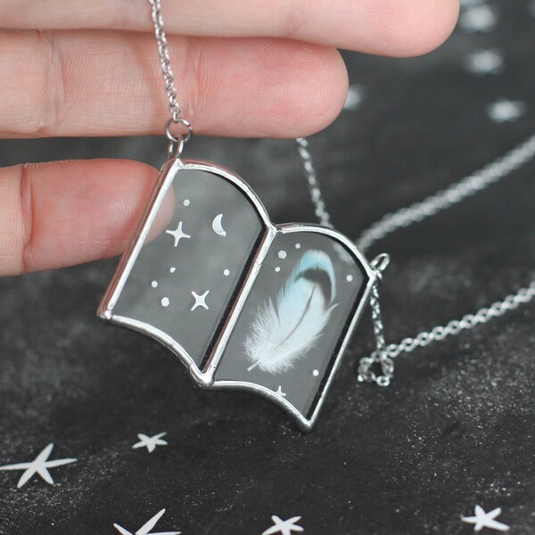 Book Necklace - Etsy