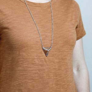 Pyramid . Geometric Prism Long Triangle Necklace. Minimalist - Etsy