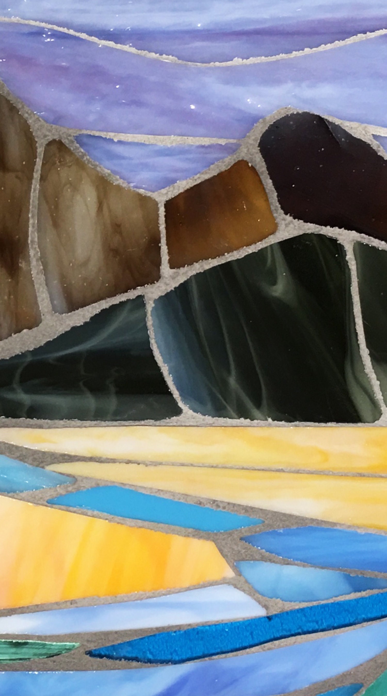 Stained Glass Mosaic Art Panel: Landscape II - Etsy