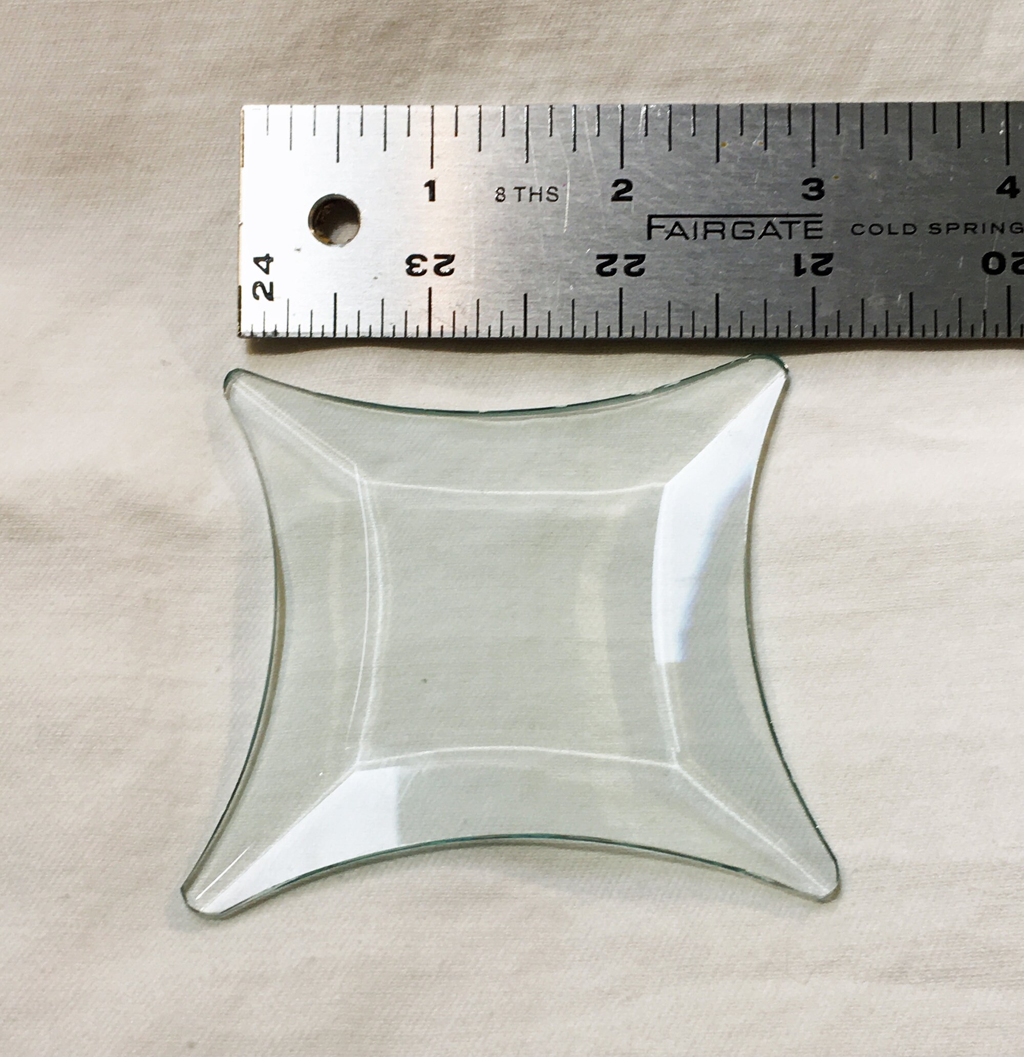 Beveled Clear Glass Tile 3x3 - Etsy