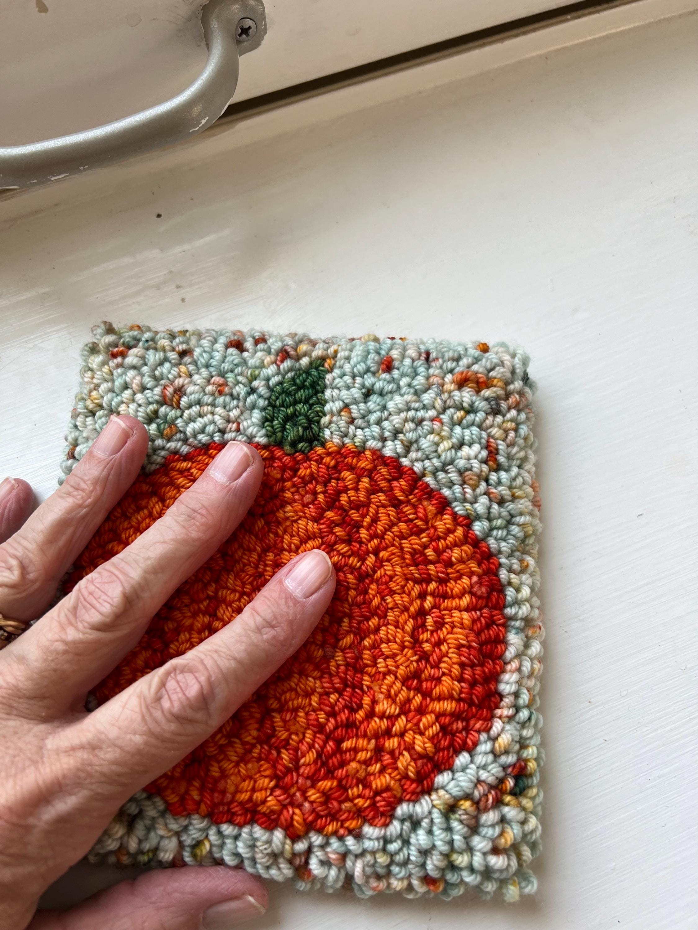 Pumpkin Punched Rug or Mat or Wall Hanging - Etsy