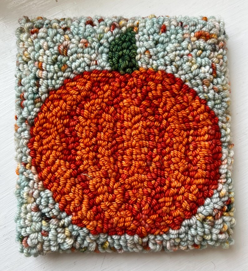 Pumpkin Punched Rug or Mat or Wall Hanging - Etsy