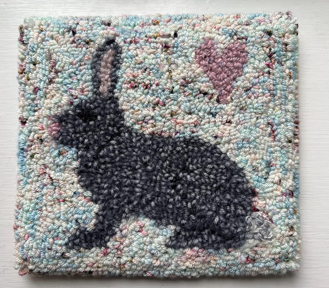Bunny Rabbit Needle Punch Mat or Wall Hanging - Etsy