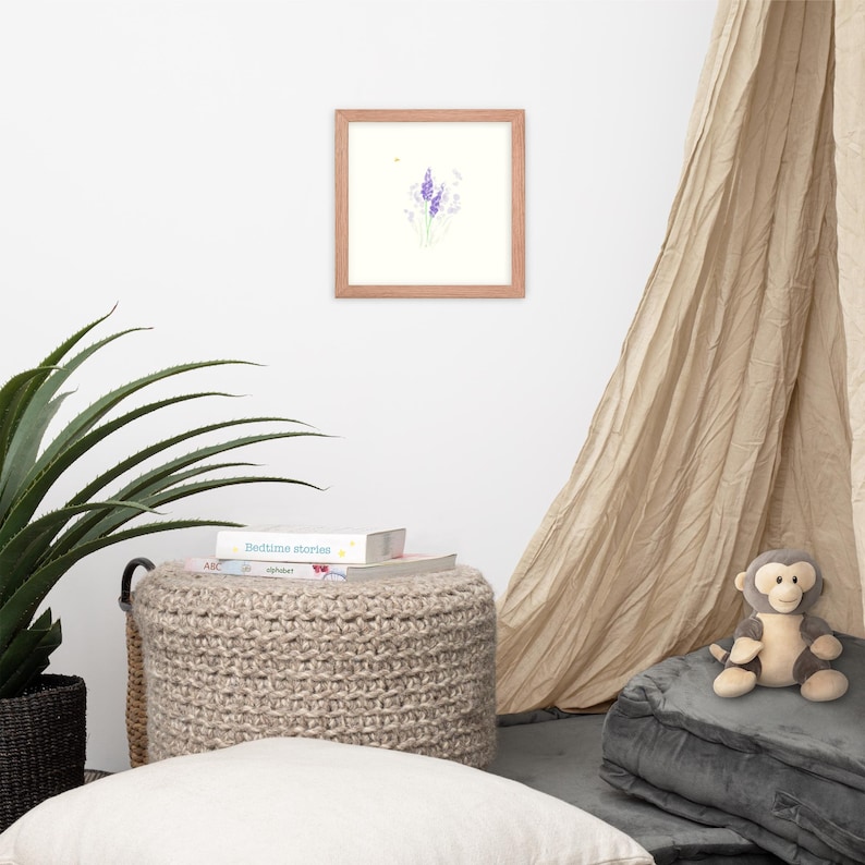 Lavender & Bee Digital Drawing With Transparent Background - Etsy