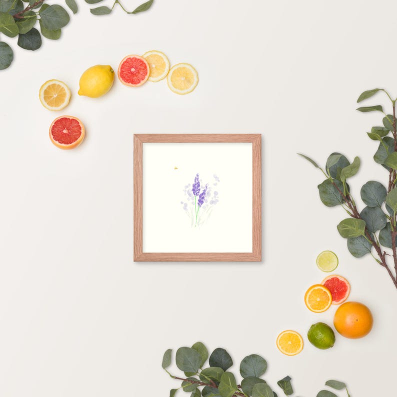 Lavender & Bee Digital Drawing With Transparent Background - Etsy