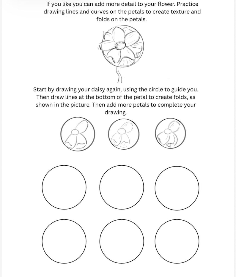 Beginners Guide: How to Draw Flowers - 16 Pages - Digital Print - Etsy UK