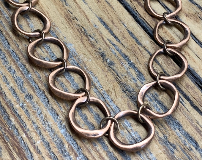 Antique Copper Organic Chain by the Foot - Supplies and Findings - Etsy