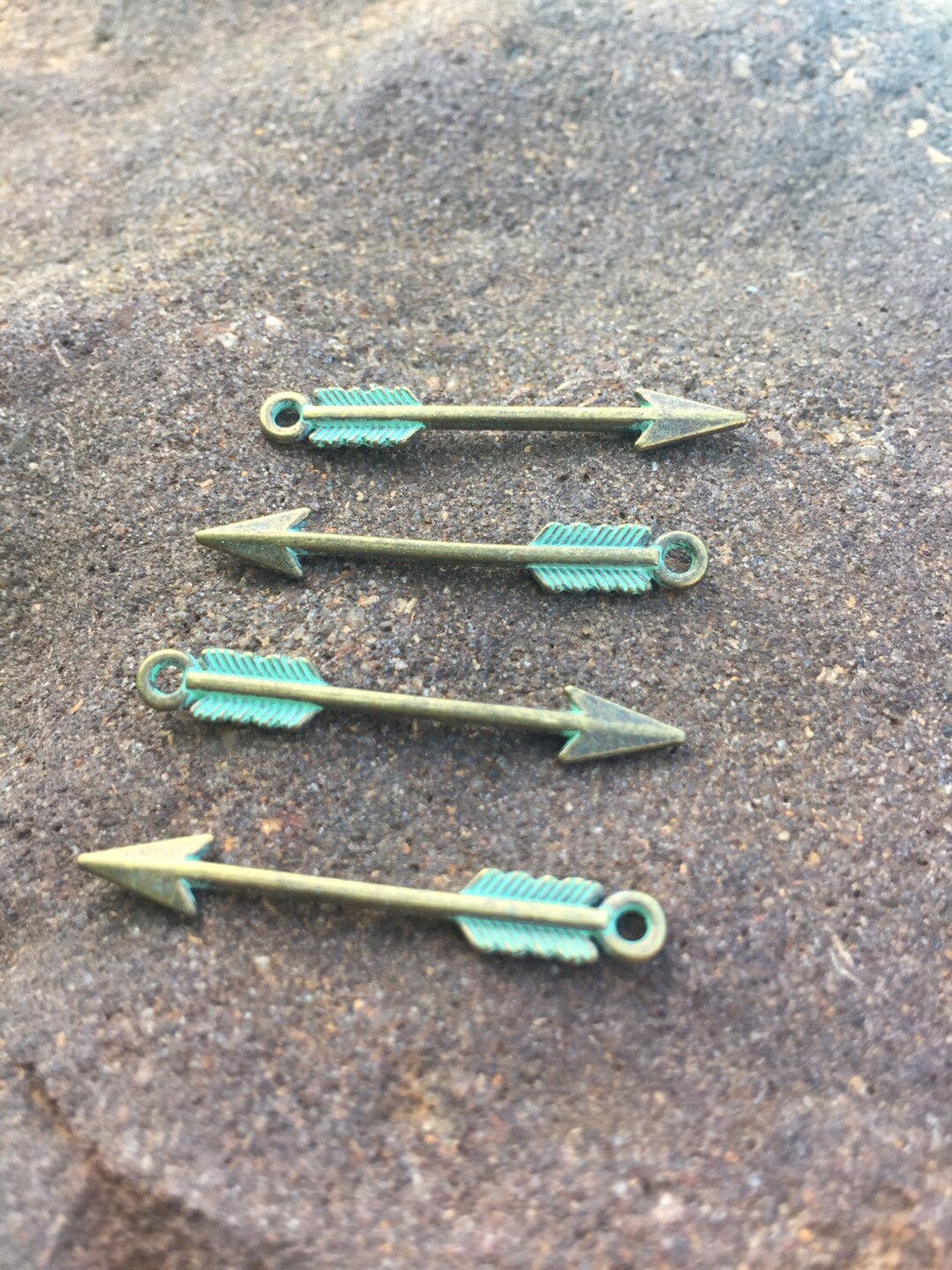 Bronze Patina Arrow Charms: DIY Jewelry Supplies - 4 Pieces - Etsy