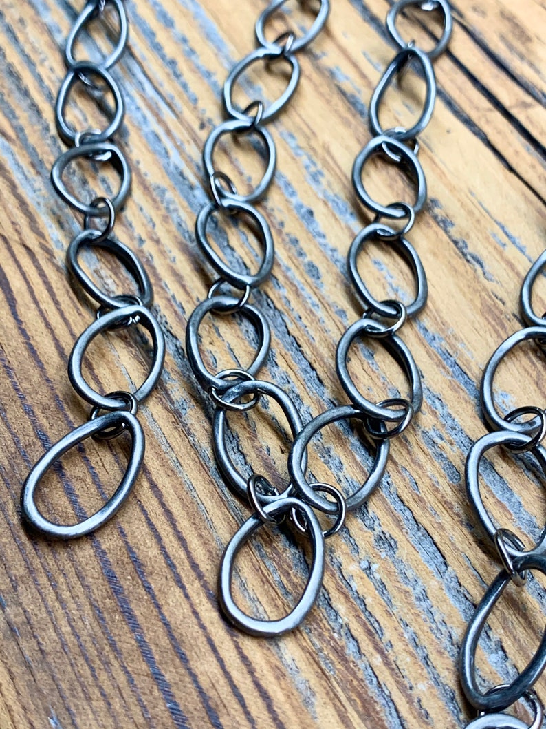 Large Link Gun Metal Chain by the Foot Supplies and Findings - Etsy