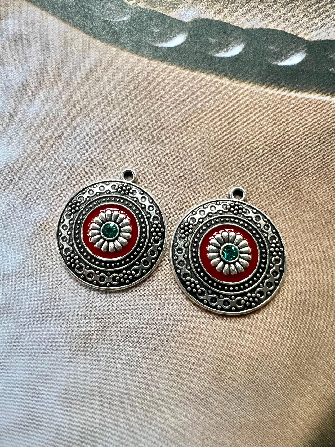 Antique Silver Textured Charms for Earrings, Bracelets or Necklaces ...