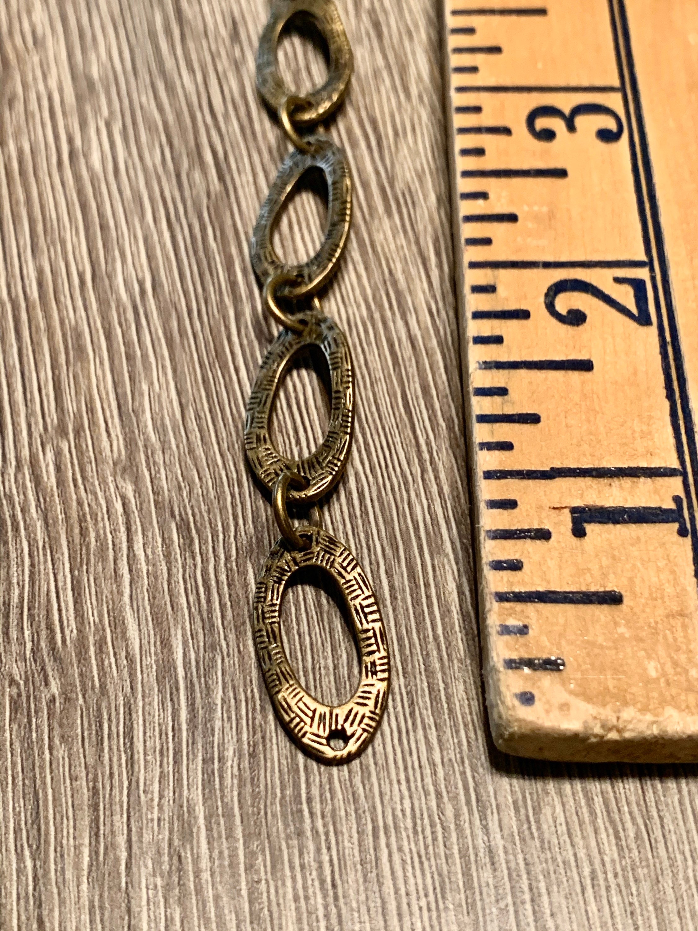 Antique Bronze Tone Textured Chain by the Foot - 12 X 23 Mm - Supplies ...