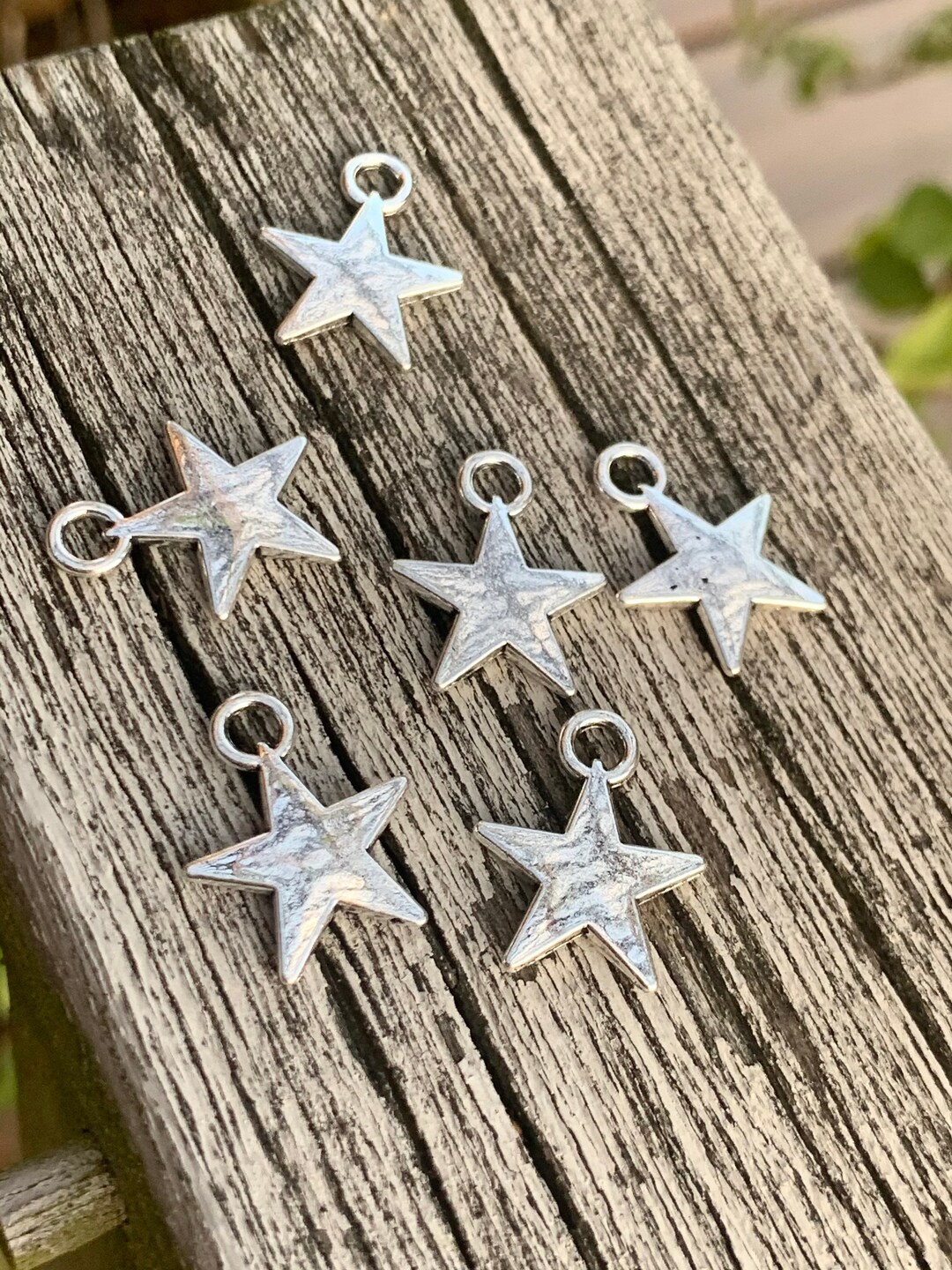 DIY Jewelry - Silver Star Charms - Jewelry Findings and Supplies - Etsy