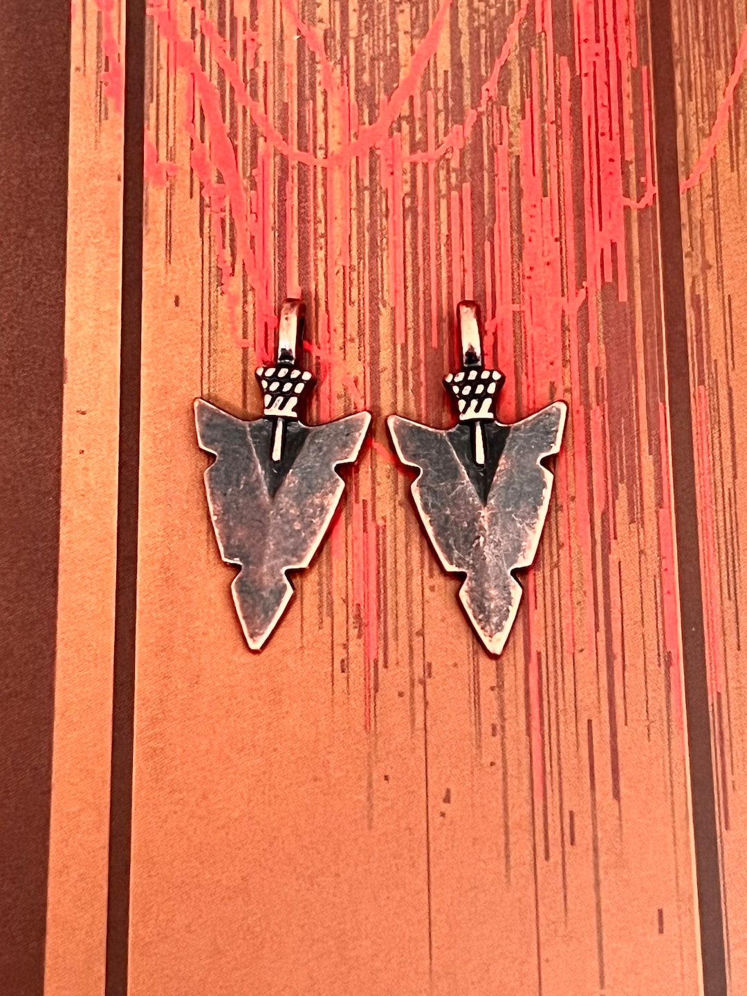 Antique Copper Arrowhead Charms or Pendants - Tribal - Findings and Supplies - DIY - 2 Pieces - Etsy
