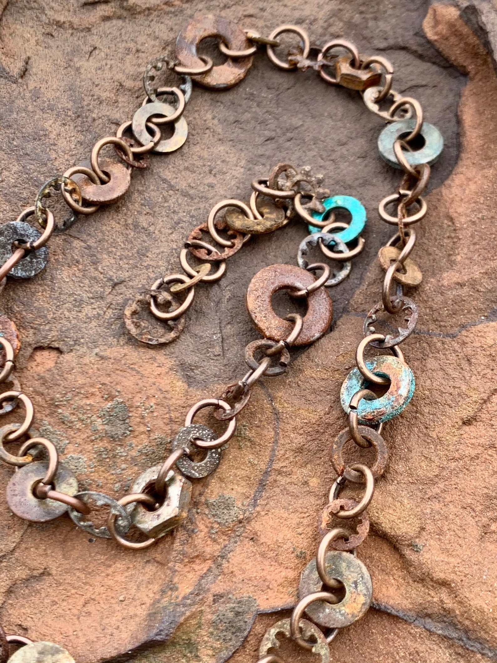 Oxidized Hardware Washer and Copper Chain Tiny Fasteners by the Foot ...