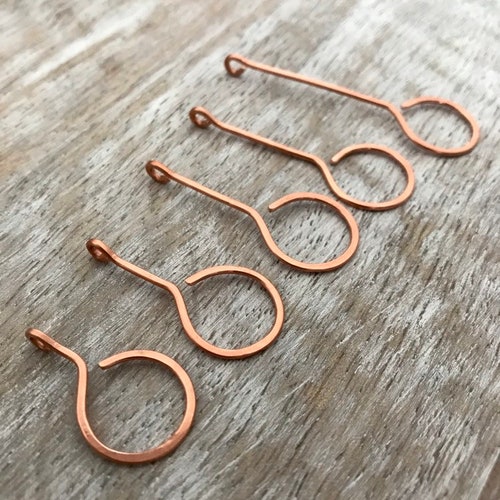 DIY Hammered Copper Earring Components Hand Forged - Etsy
