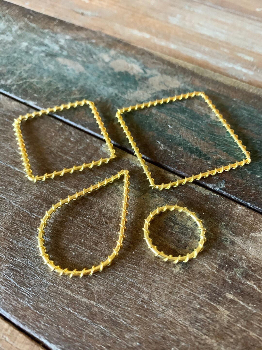 CLEARANCE! Gold Plated Geometric Shapes for DIY Jewelry Making - Choose ...