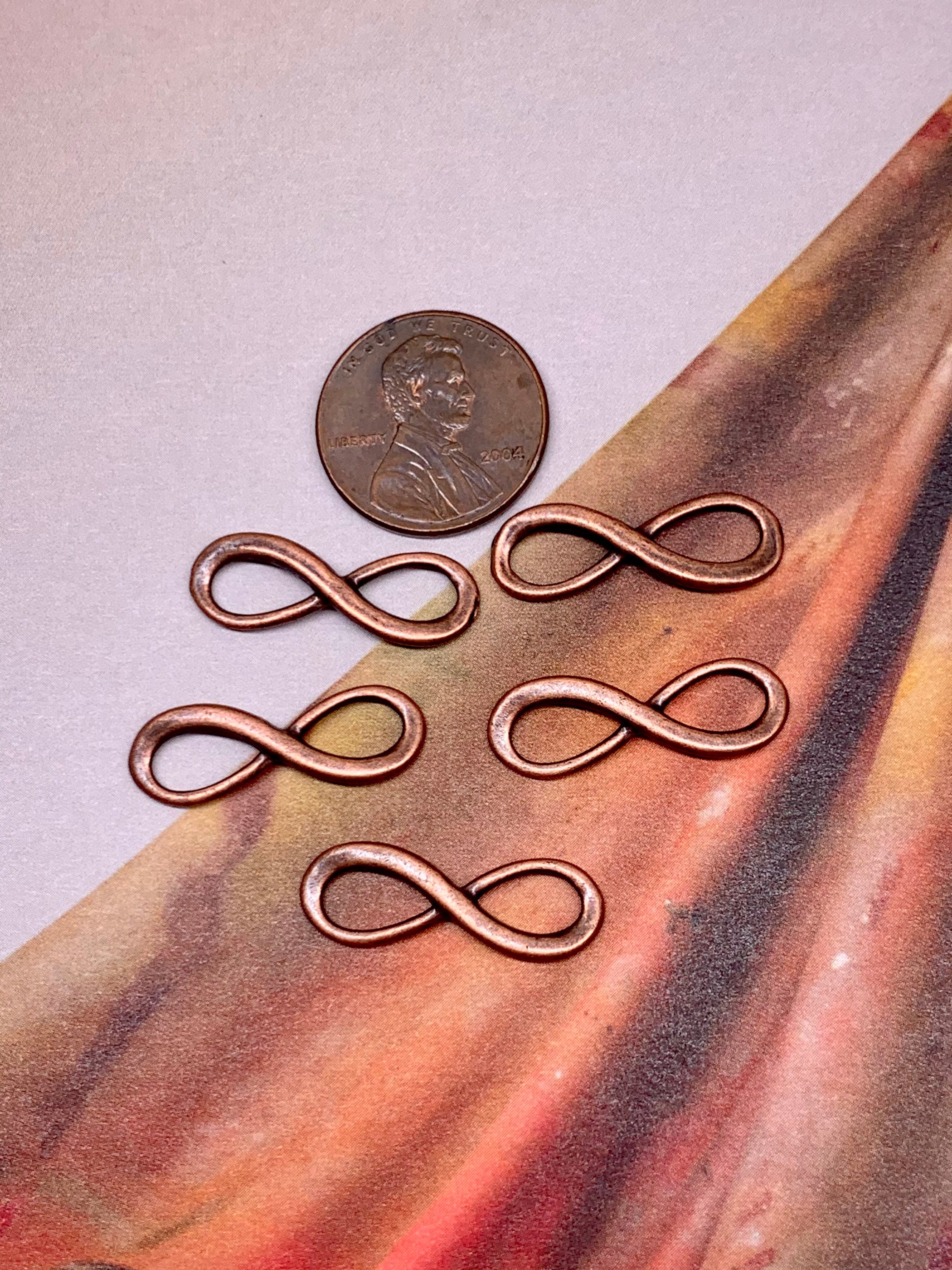 Copper Infinity Connectors - 8 Pieces - DIY Jewelry Components - Etsy