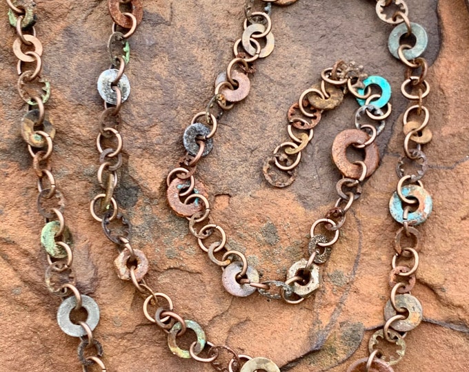 Oxidized Hardware Washer and Copper Chain Tiny Fasteners - Etsy