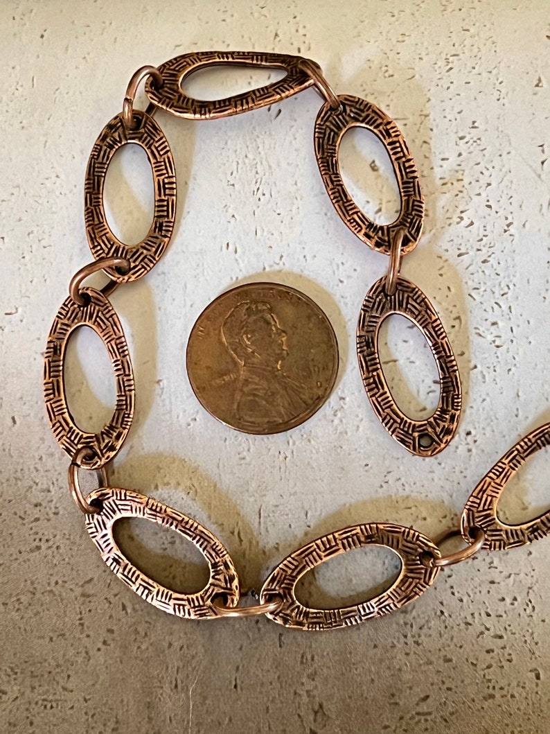 Antique Copper Tone Textured Chain by the Foot - 12 X 23 Mm - Supplies ...