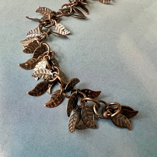 Copper Leaf Bracelet - Etsy