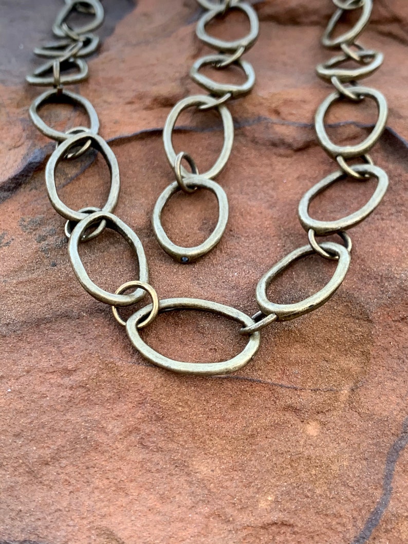 Large Link Bronze Chain by the Foot Supplies and Findings - Etsy