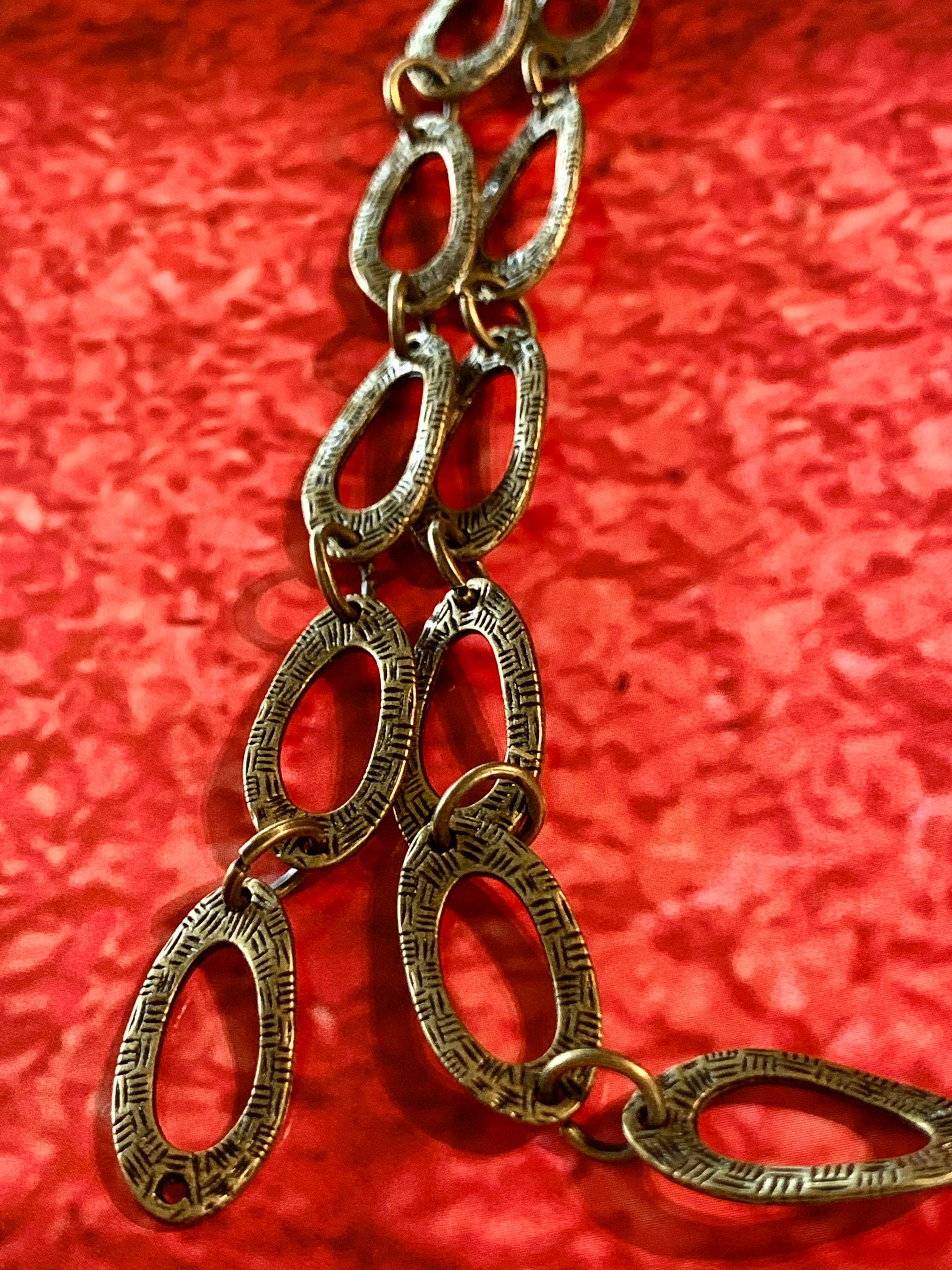 Antique Bronze Tone Textured Chain by the Foot - 12 X 23 Mm - Supplies ...