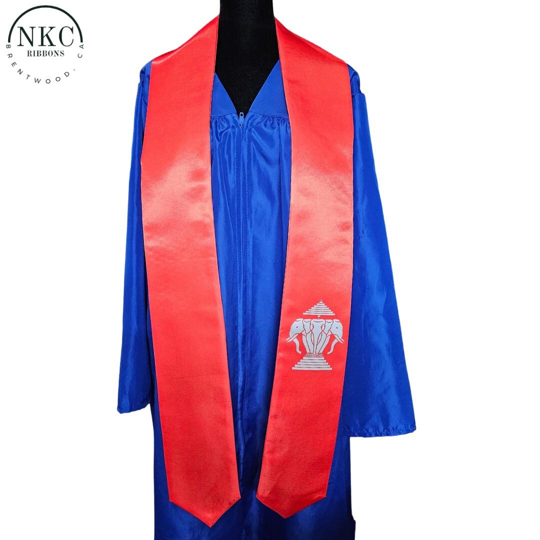 Laos Erawan Three Headed Elephant Flag Graduation Stole - Etsy