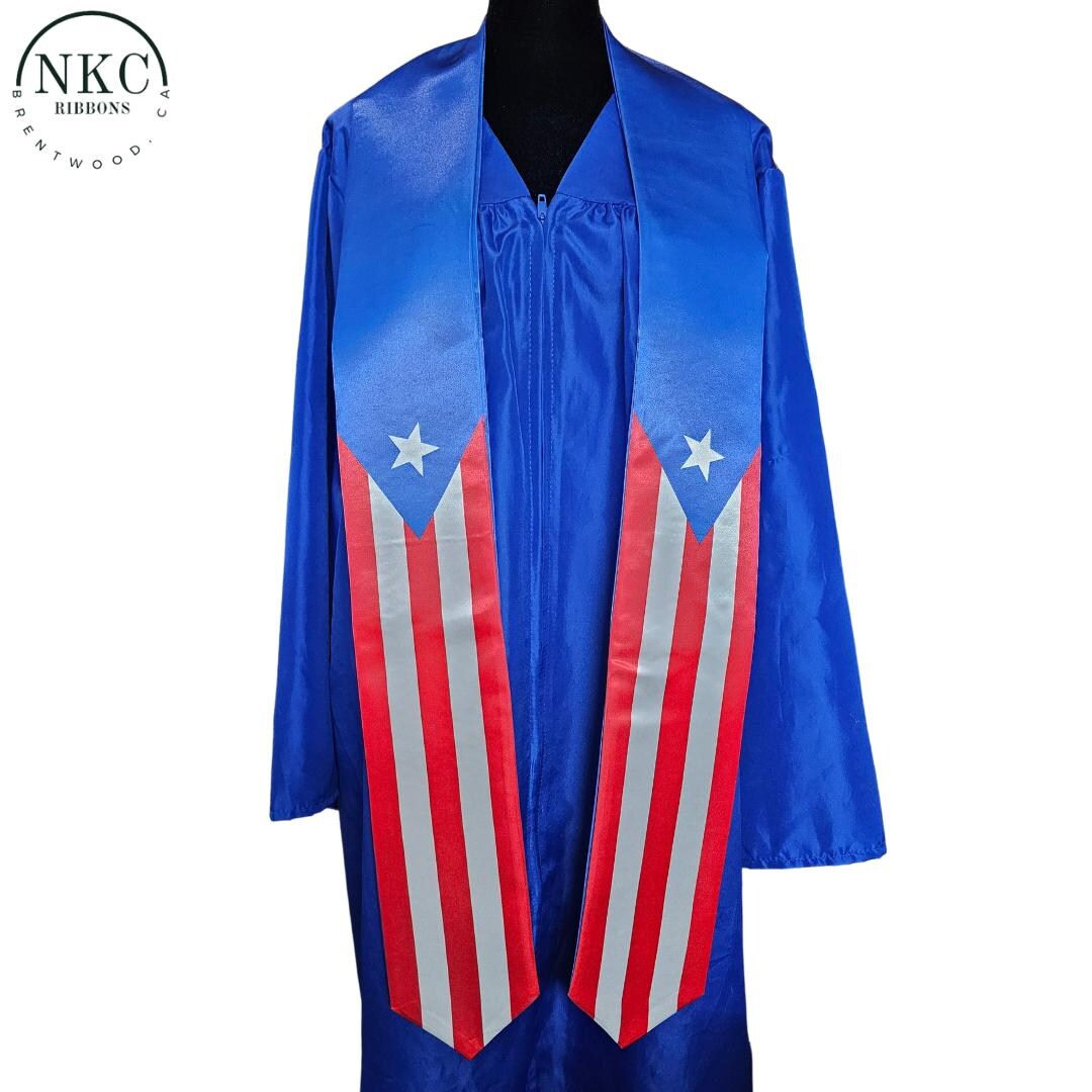 Puerto Rico Flag Graduation Stole - Etsy